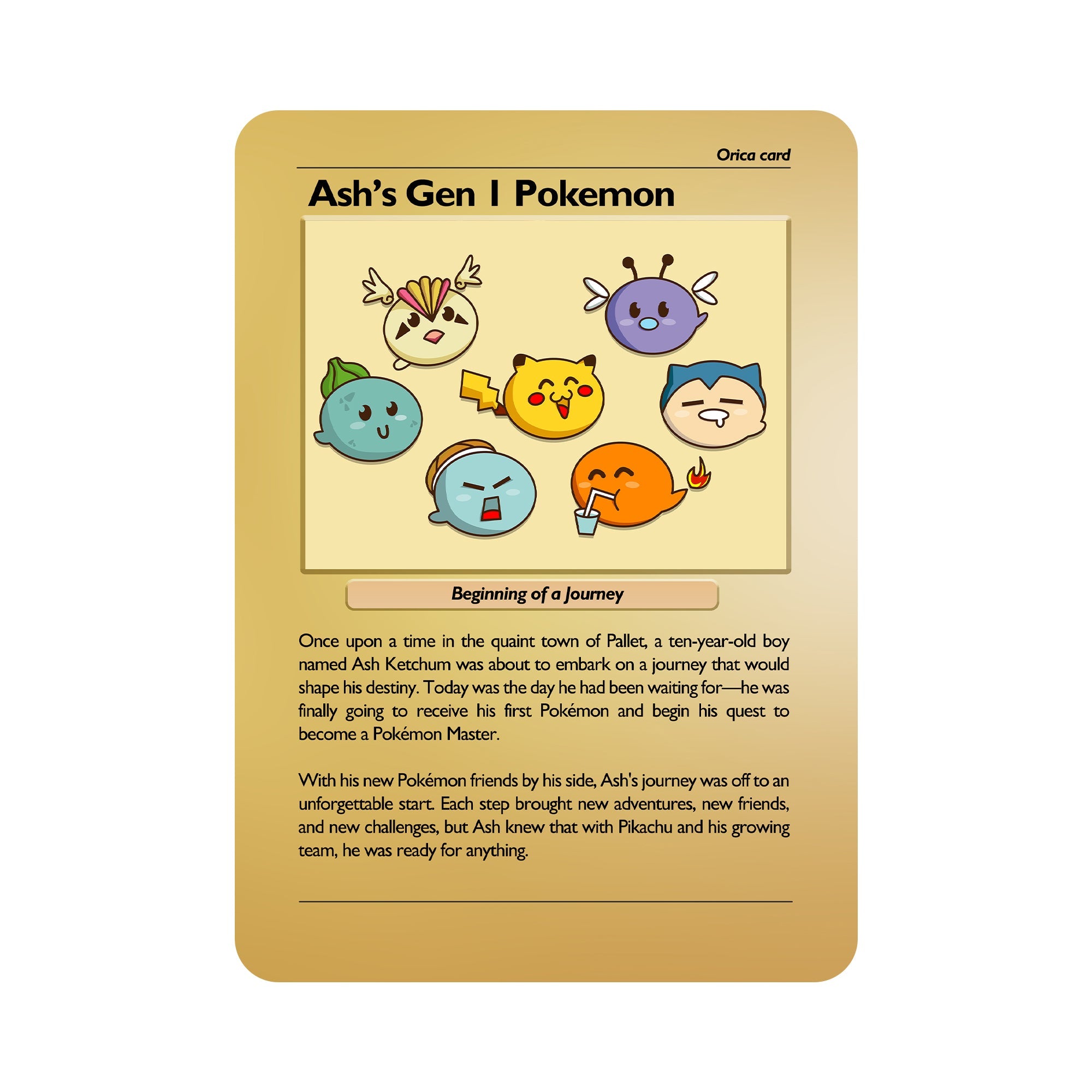 Ash's Gen 1 Pokemon Metal Orica Card – こんにちはマート | KON NICHIWA MART