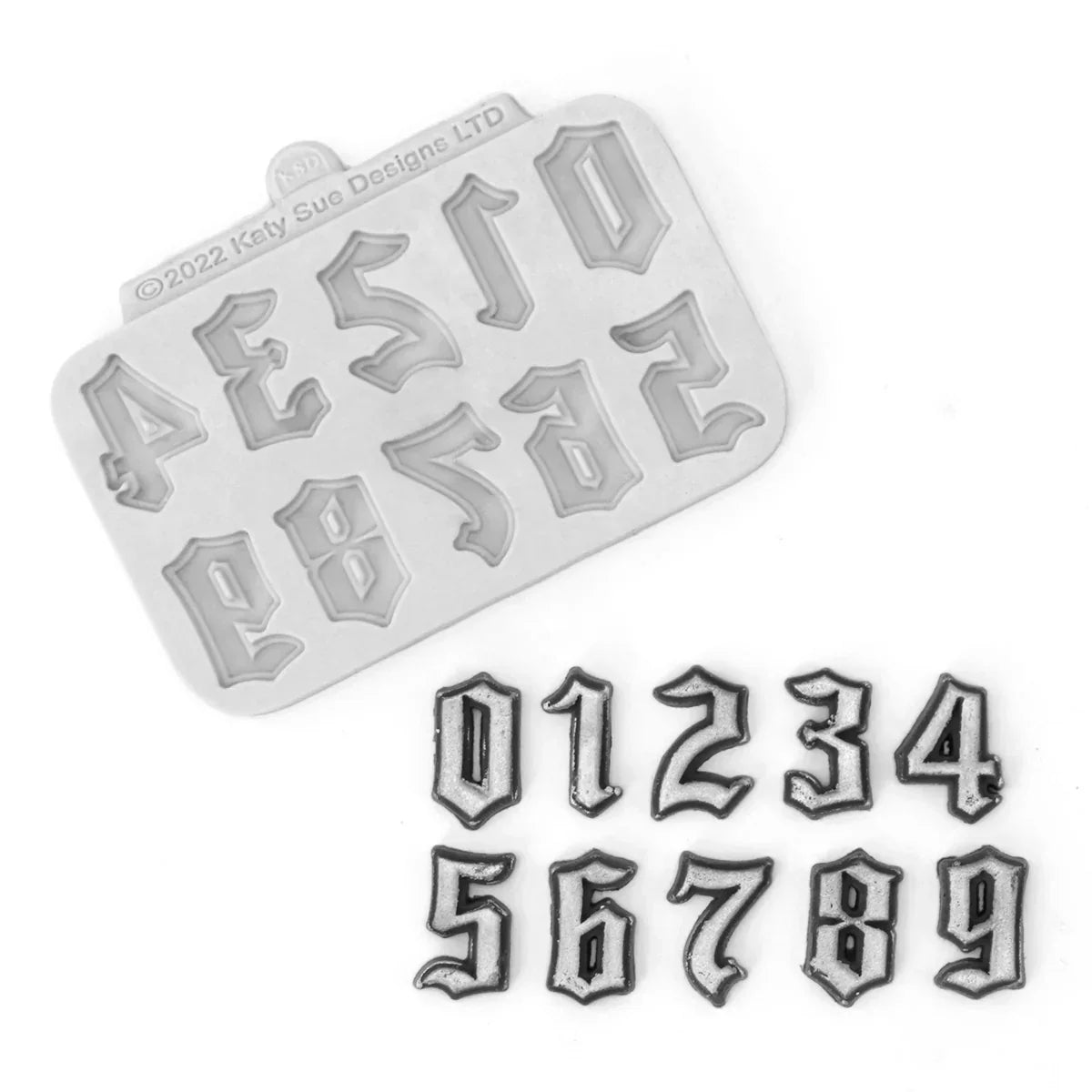 Gothic Font Numbers Silicone Mould – こんにちはマート | KON NICHIWA MART