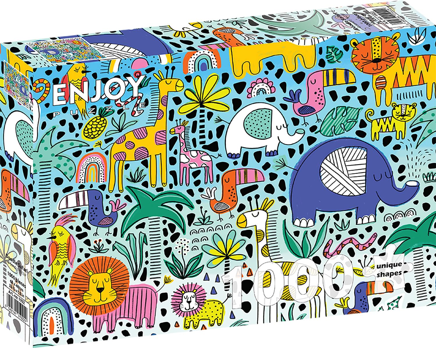 ENJOY - Doodle Safari (1000-Piece Puzzle) – こんにちはマート | KON NICHIWA MART