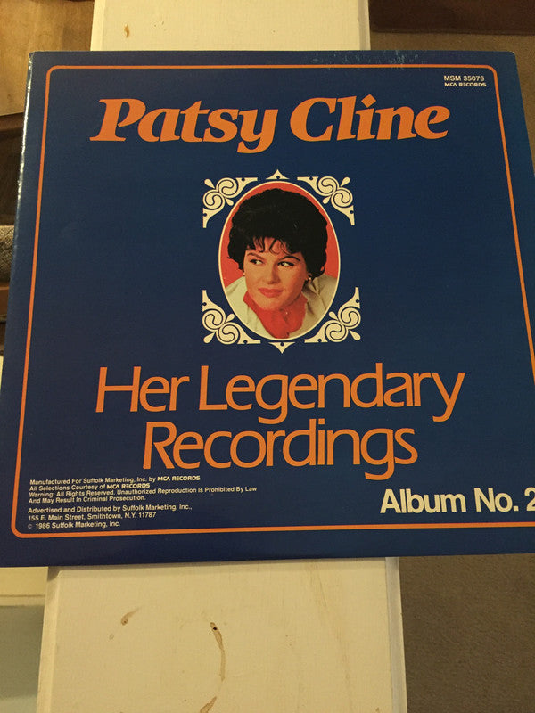 Patsy Cline ‎/ Her Legendary Recordings Album No. 2 - LP Used – こんにちは ...
