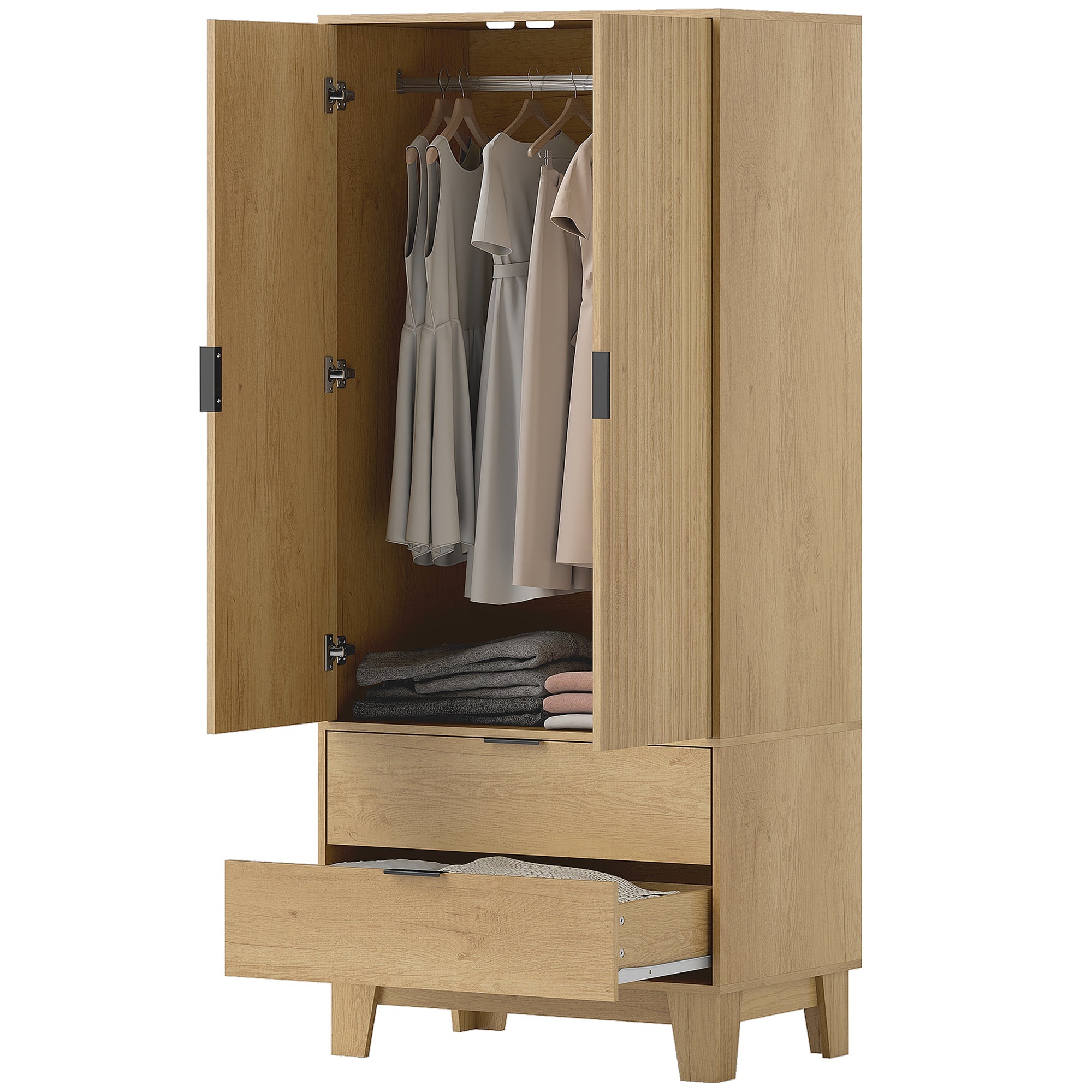Alexis Modern Wardrobe Closet. – こんにちはマート | KON NICHIWA MART