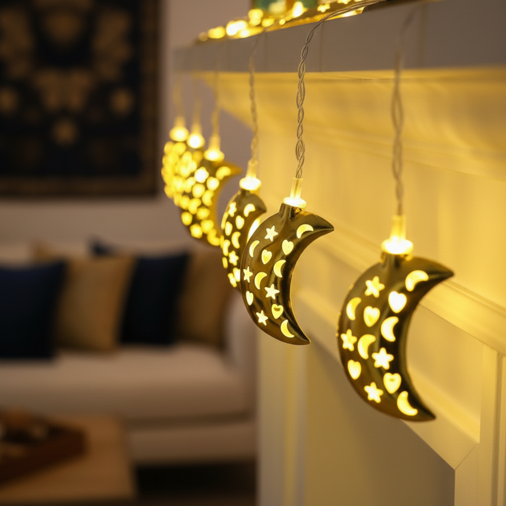 Metal Crescent Lights String – こんにちはマート | KON NICHIWA MART