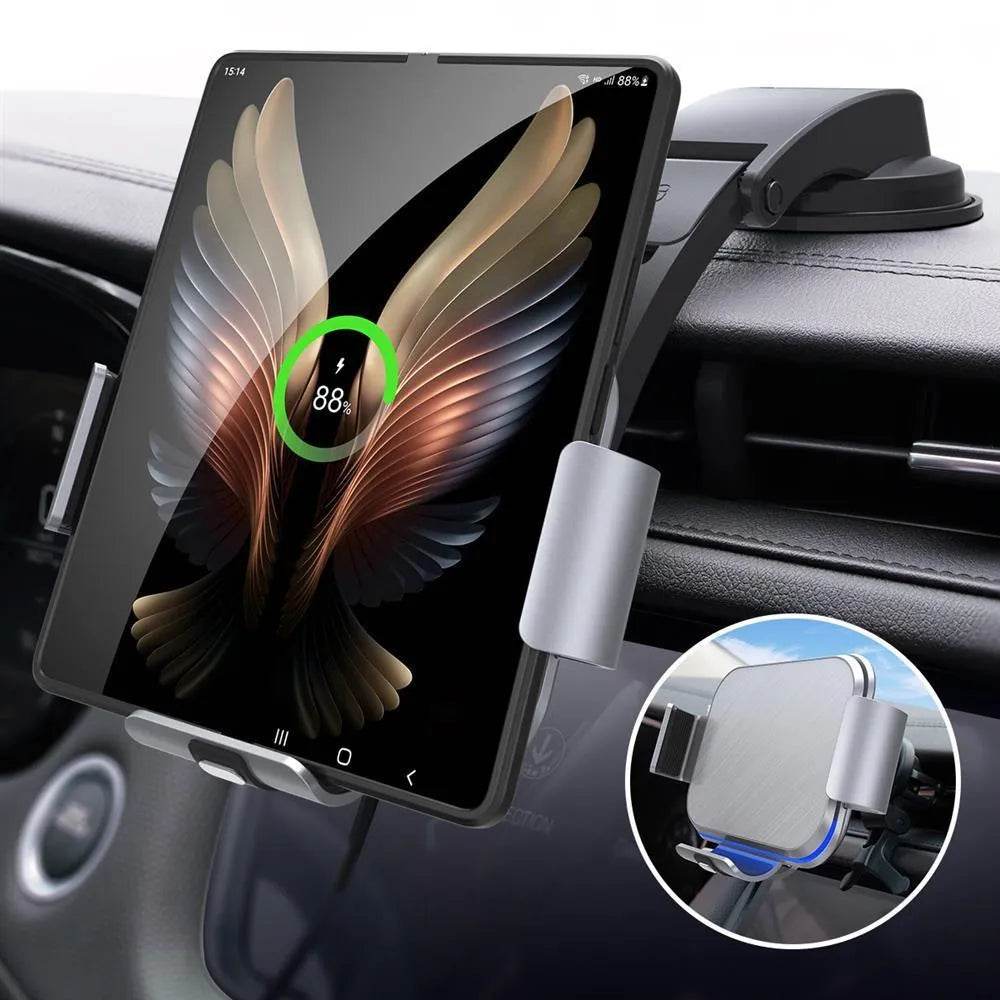 S8 Double Coil Folding Screen Car Mount Wireless Charging – こんにちはマート ...
