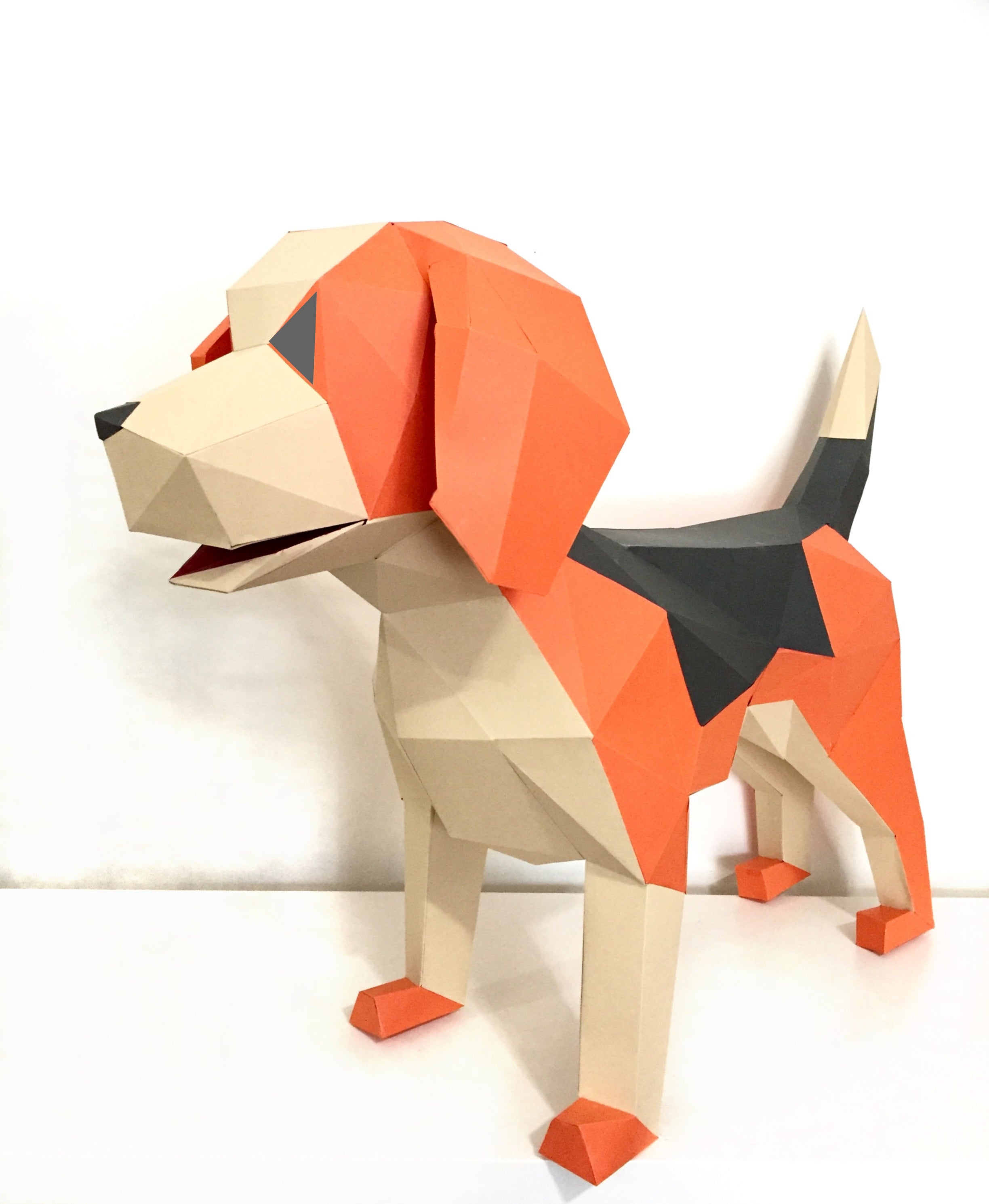 DIY Beagle 3D LUX paper origami model Kit – こんにちはマート | KON NICHIWA MART