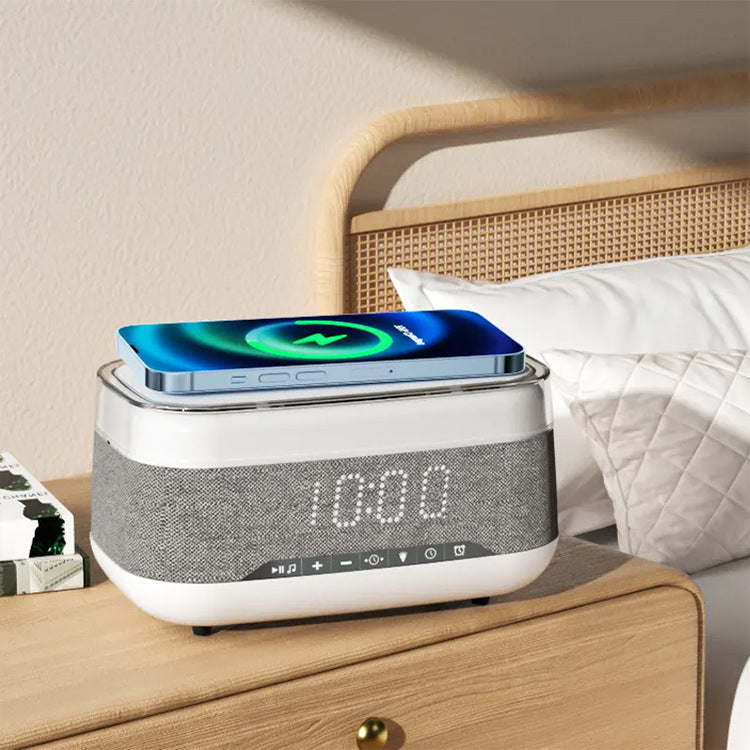 Intelligent Multifunctional Alarm Clock Bluetooth Speaker Wireless Cha ...