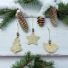 Sparkling Christmas Ornaments - Tree Shape, Star & Dove. Cottagecore D ...