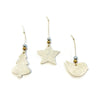 Sparkling Christmas Ornaments - Tree Shape, Star & Dove. Cottagecore D ...